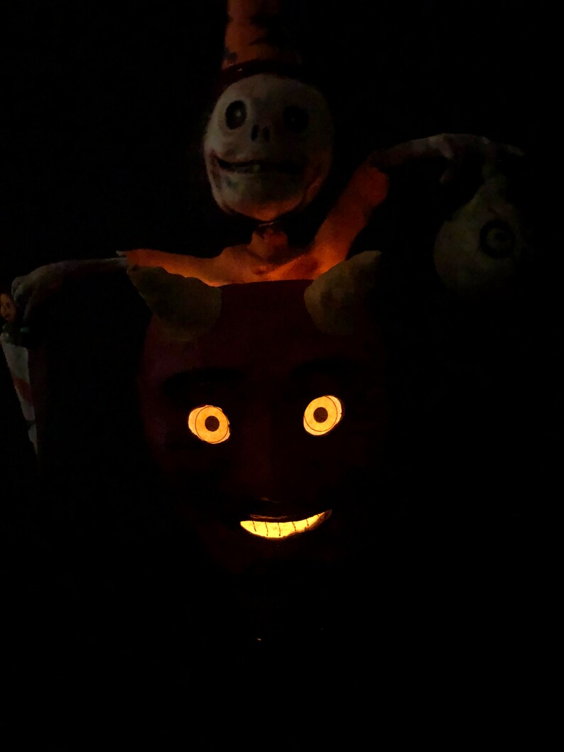 Skeleton Trick or Treater Inside Devil Lantern Bobble-head - Etsy