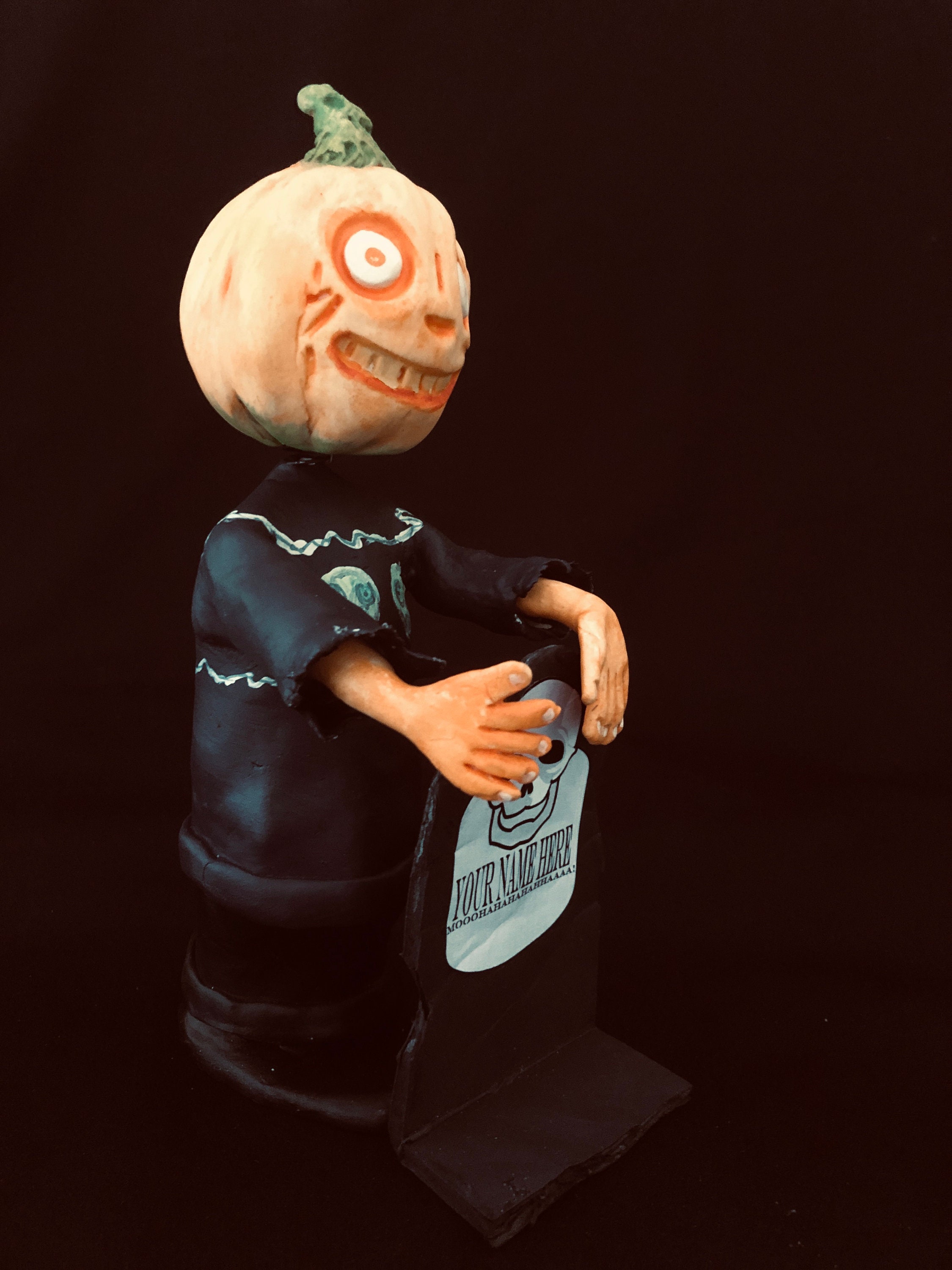 Creepy Pumpkin Bobble Head Candy Container - Etsy