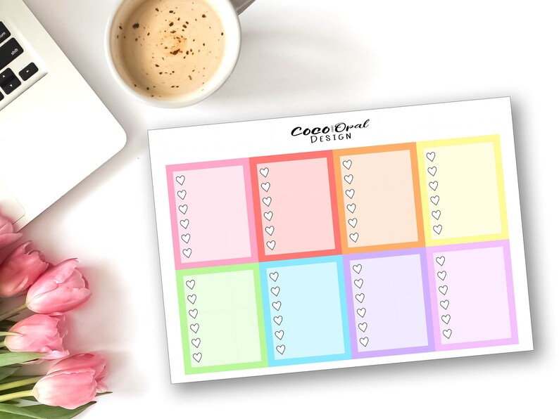 PLANNER CHECKLIST Pastel Rainbow Blogger Vlogger Planner | Etsy
