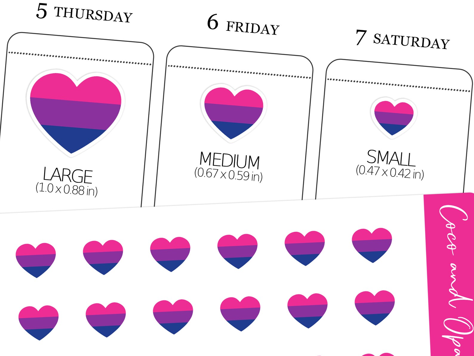 Bisexual Flag Planner Stickers in Small and Large Sizes - Etsy