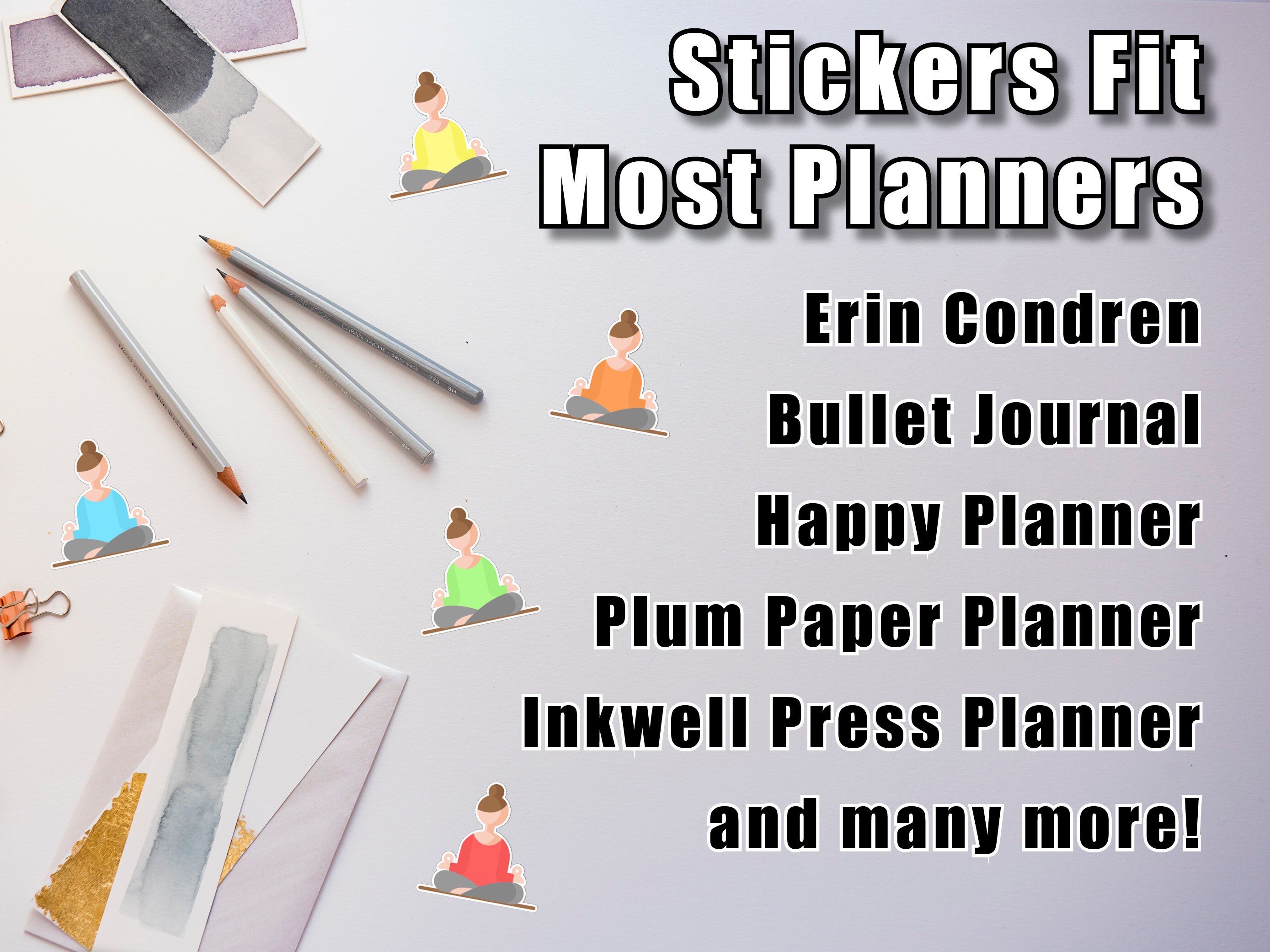 Meditation Bullet Journal Rainbow Stickers | Etsy