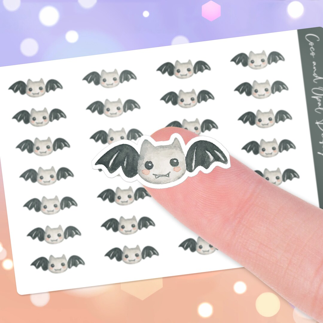 Bat Sticker Sheet for Planners or Bullet Journals - Etsy