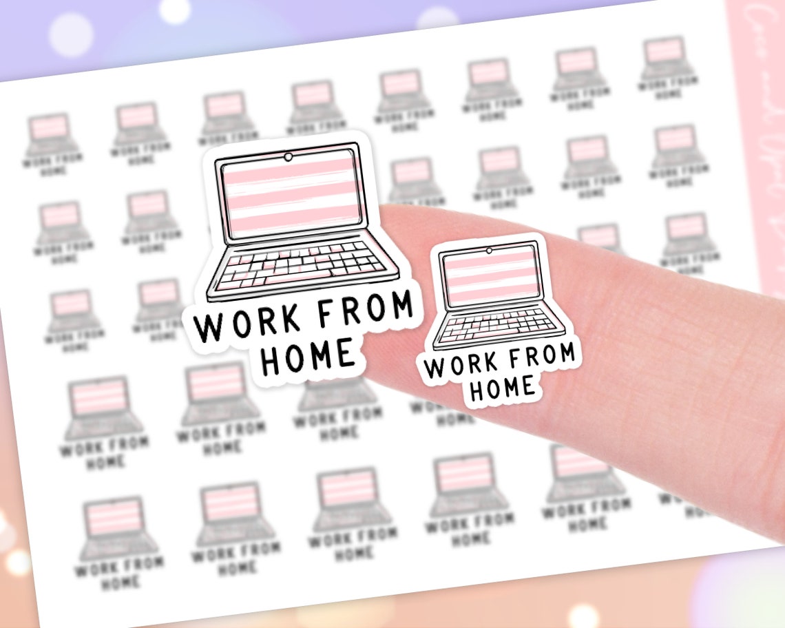 Cute Work From Home Planner Stickers in Small and Large Sizes - Etsy