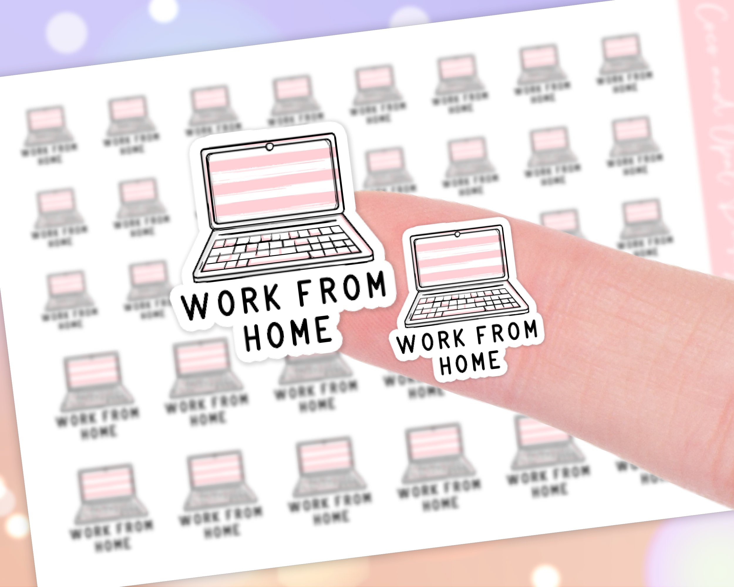 Cute Work From Home Planner Stickers in Small and Large Sizes - Etsy