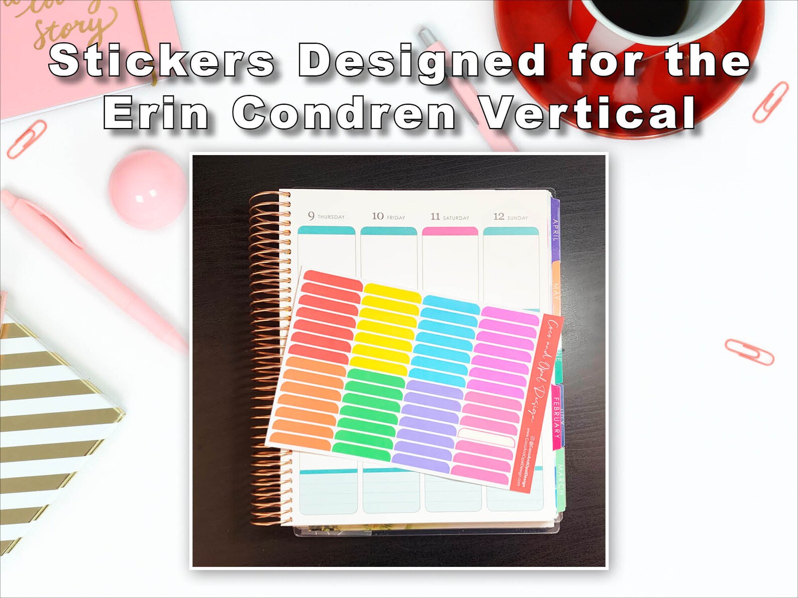 Customer Planner Sticker Rounded Headers for New Erin Condren - Etsy