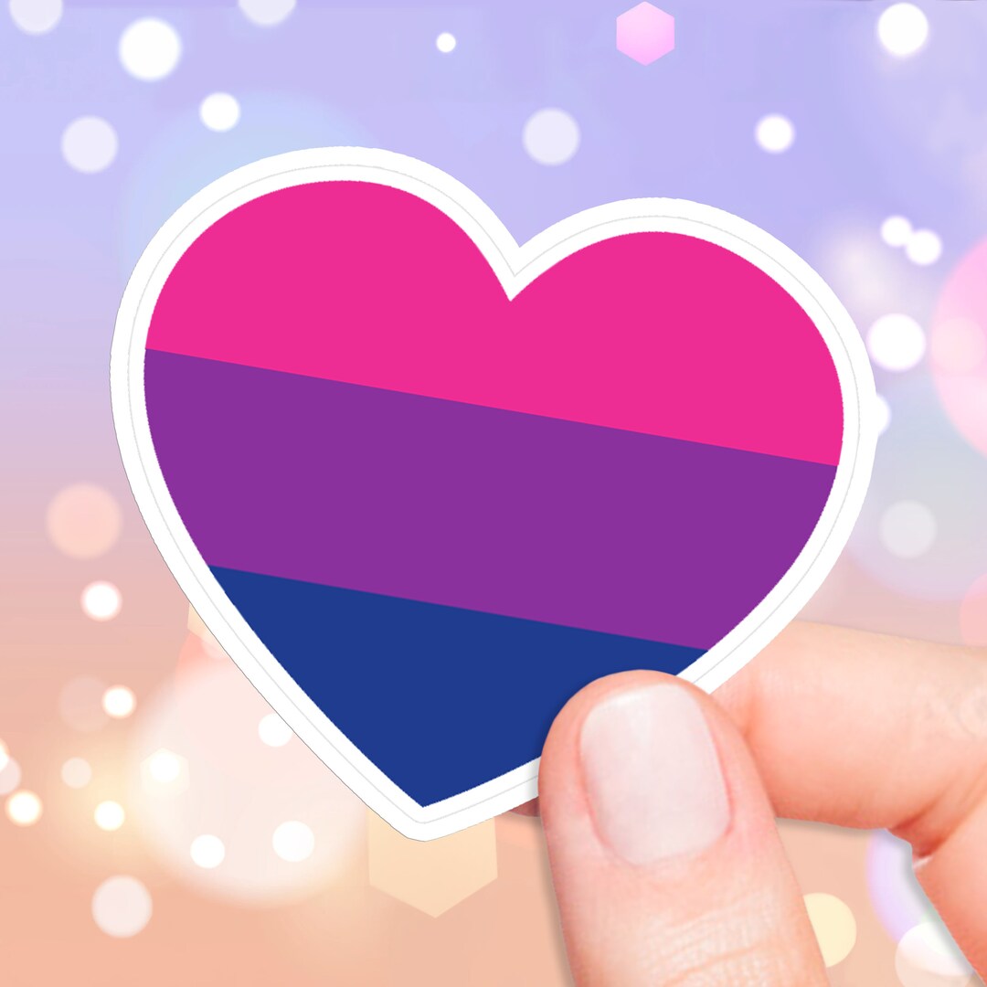 Bisexual Pride Heart Sticker - Etsy