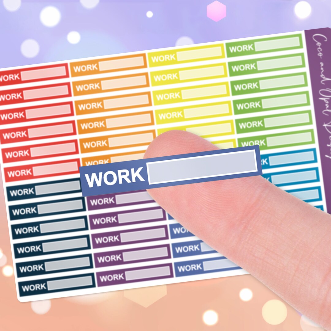 Rainbow Work Schedule Planner Stickers - Etsy