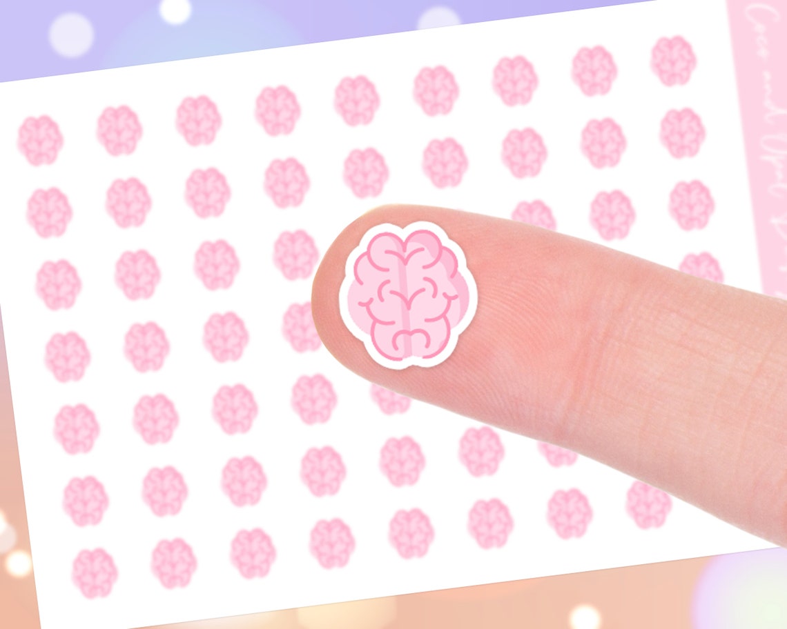 Small Brain Stickers for Bullet Journal and Planners | Etsy