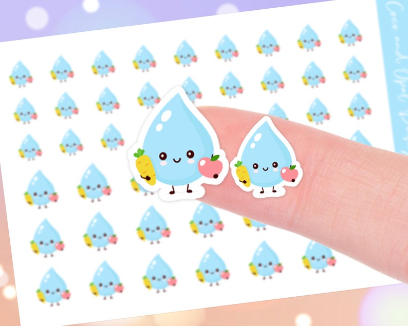 Cute Water Drop Stickers for Planners and Bullet Journals - Etsy