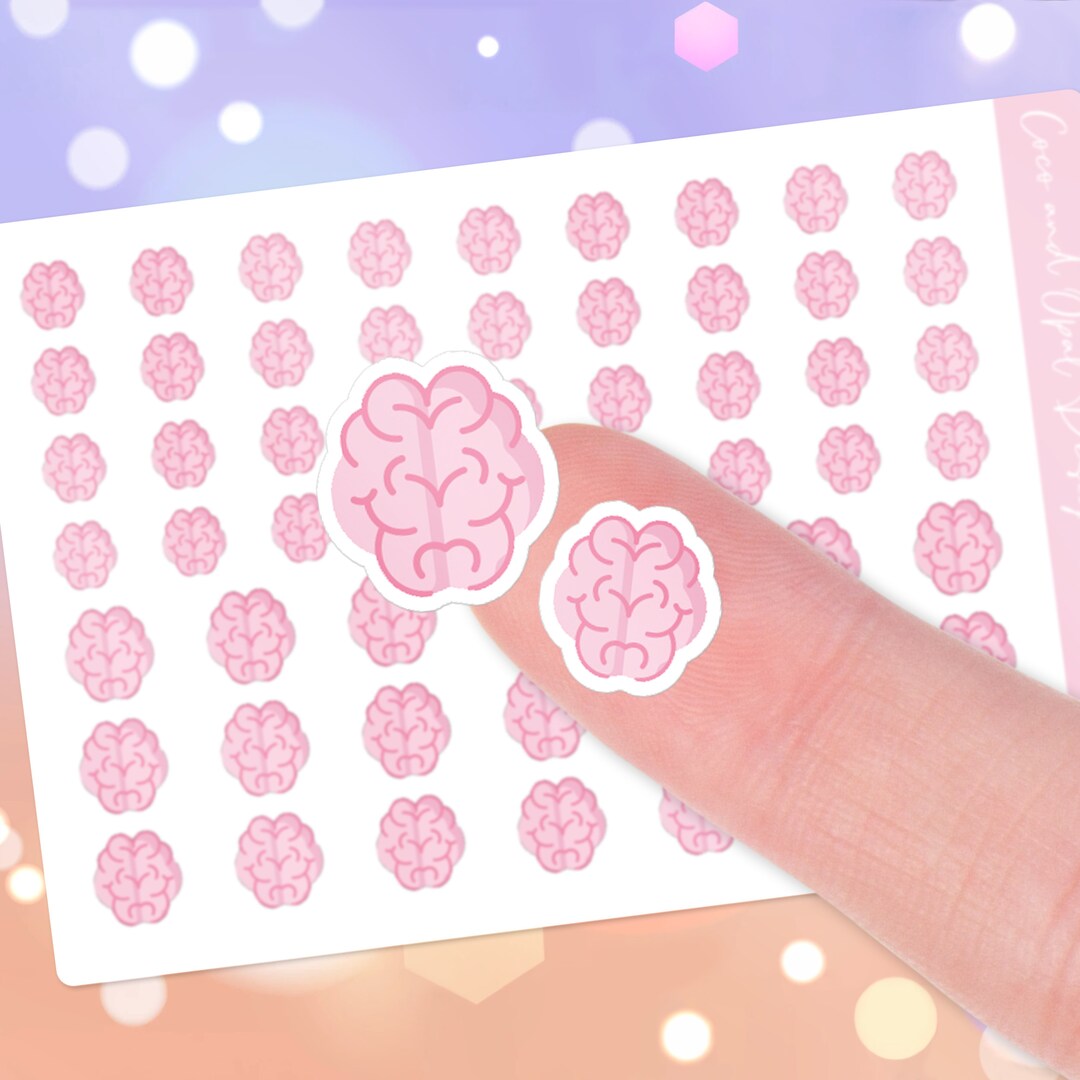 Small Brain Stickers for Bullet Journal and Planners - Etsy