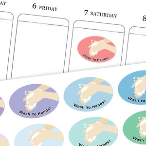 Hand Washing Stickers in Rainbow Colors - Etsy