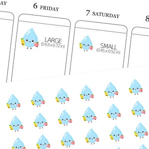 Cute Water Drop Stickers for Planners and Bullet Journals - Etsy