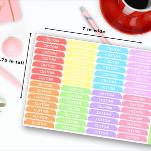 Custom Pastel Rainbow Rounded Headers for Erin Condren Life Planner - Etsy