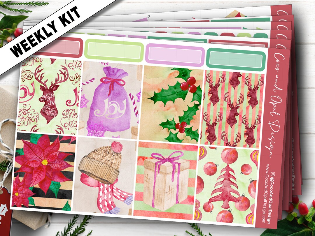 CLASSIC CHRISTMAS Planner Stickers for the Erin Condren Planner Winter ...