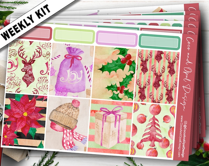 CLASSIC CHRISTMAS Planner Stickers for the Erin Condren Planner Winter ...