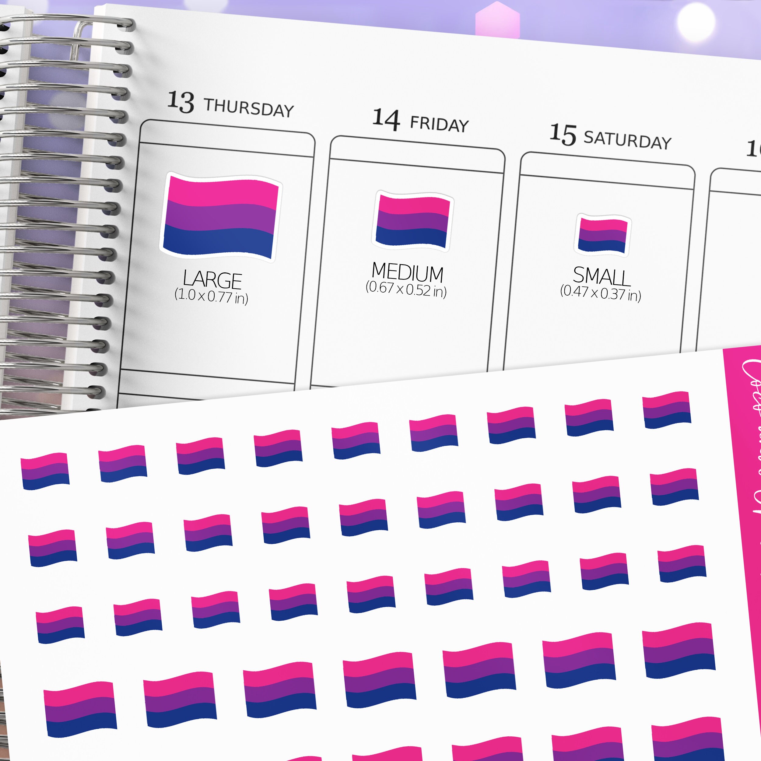 Cute Bisexual Flag Sticker Sheet - Etsy