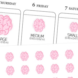 Small Brain Stickers for Bullet Journal and Planners - Etsy