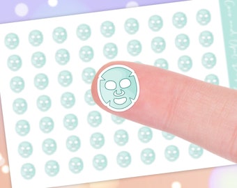 Sheet Mask Planner Stickers for Self Care and Relaxation in | Etsy