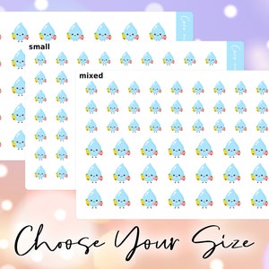 Cute Water Drop Stickers for Planners and Bullet Journals - Etsy