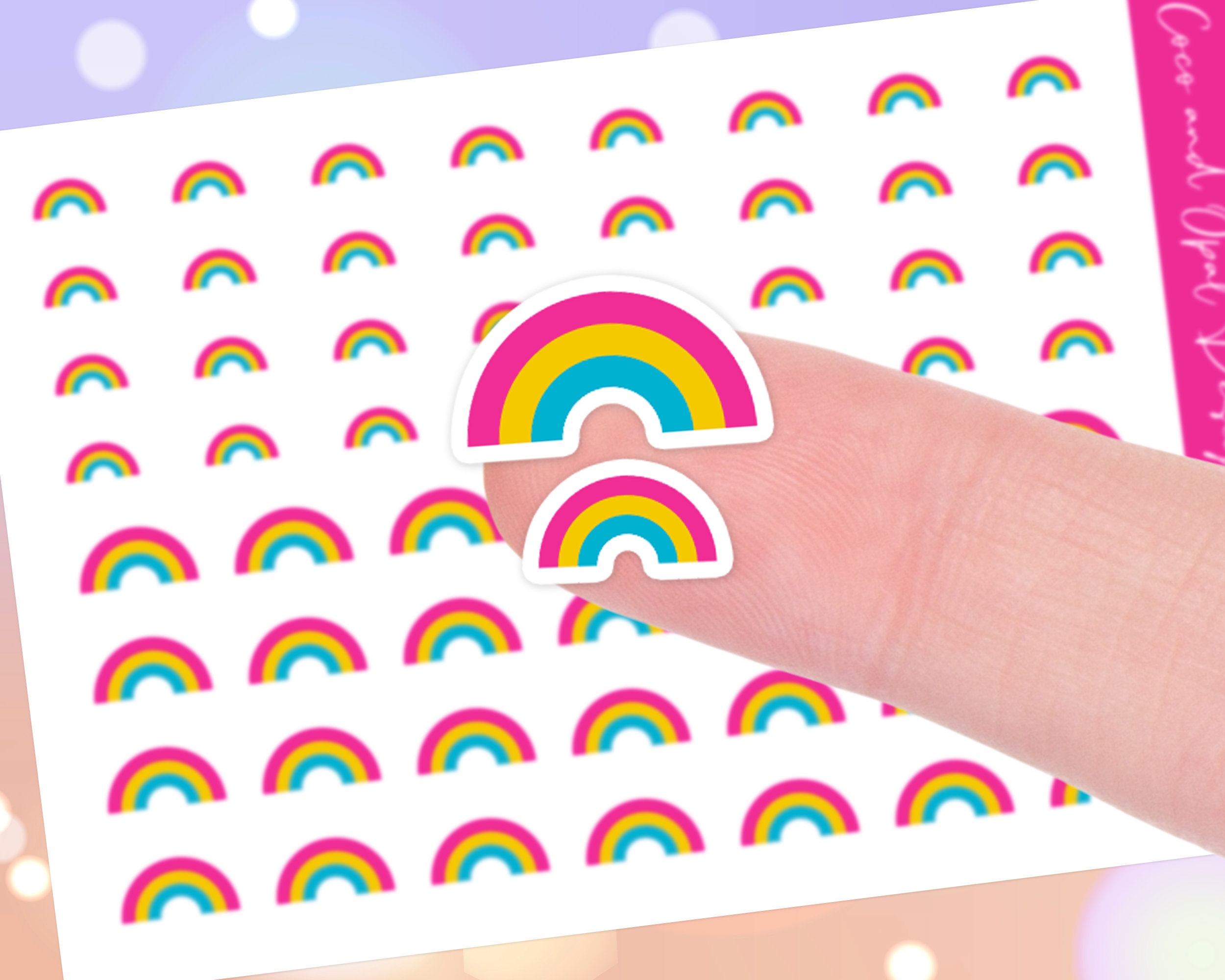 Pansexual Rainbow Pride Planner Stickers in Small and Medium - Etsy