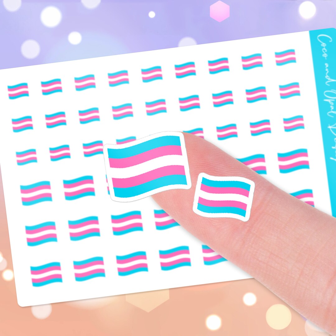 Transgender Flag Stickers in Small and Large Sizes - Etsy