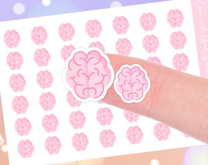 Small Brain Stickers for Bullet Journal and Planners - Etsy