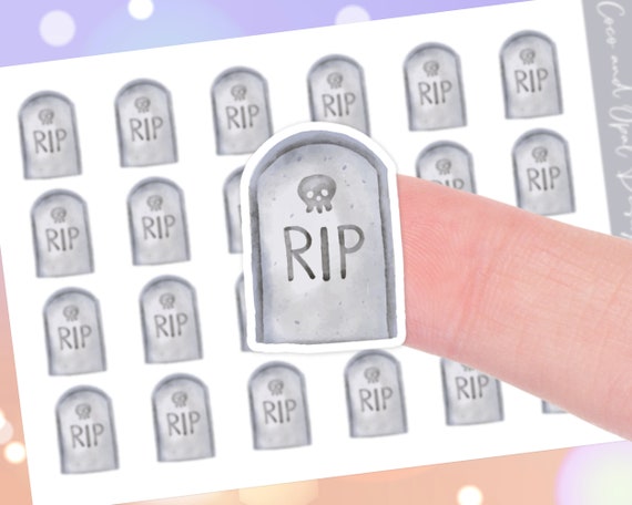 Halloween RIP Gravestone Planner Stickers - Etsy