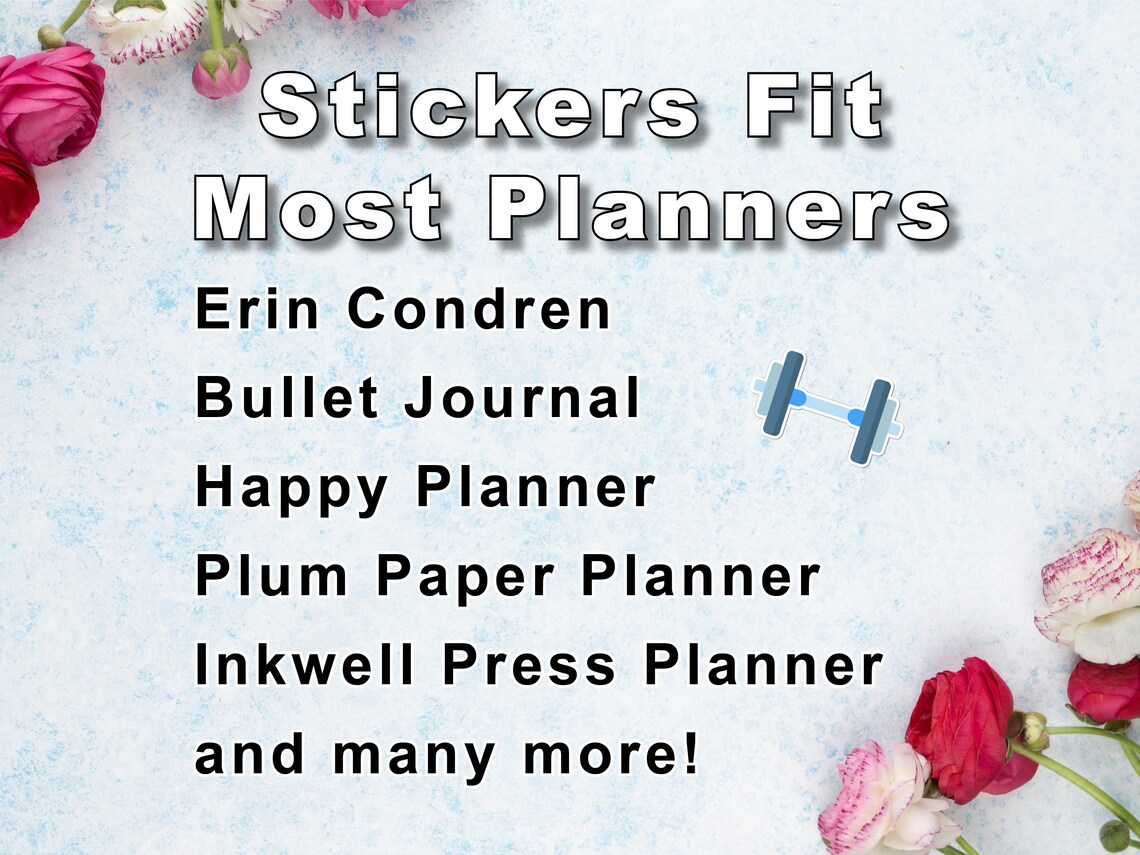 Cute Functional Stickers for Fitness and Workout - Etsy