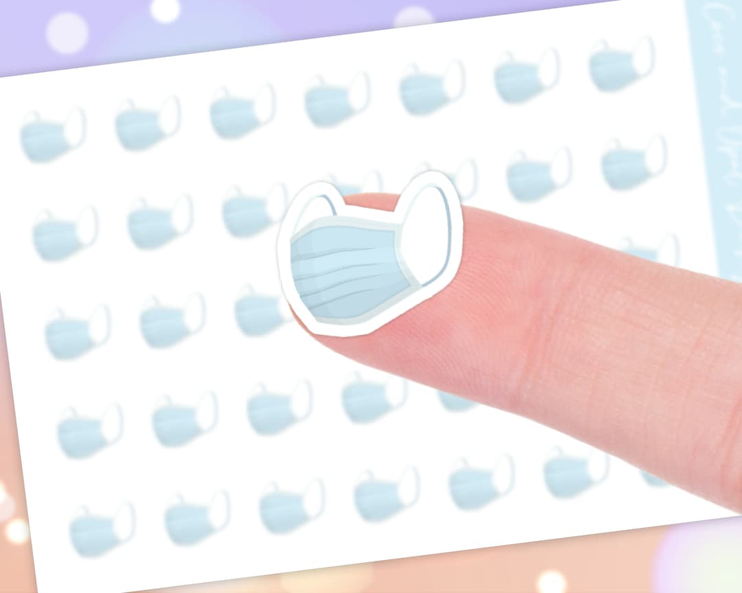 Cute Face Mask Planner Stickers - Etsy