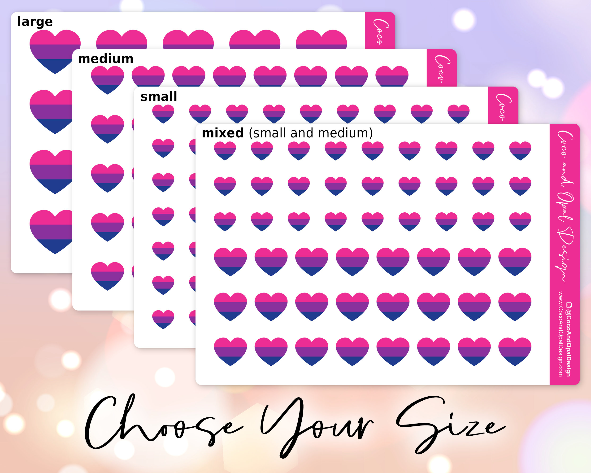 Bisexual Flag Planner Stickers in Small and Large Sizes - Etsy