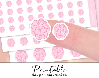Small Brain Stickers for Bullet Journal and Planners - Etsy
