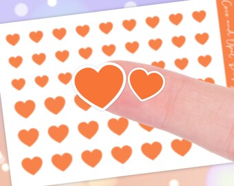 Mini Heart Stickers - Etsy