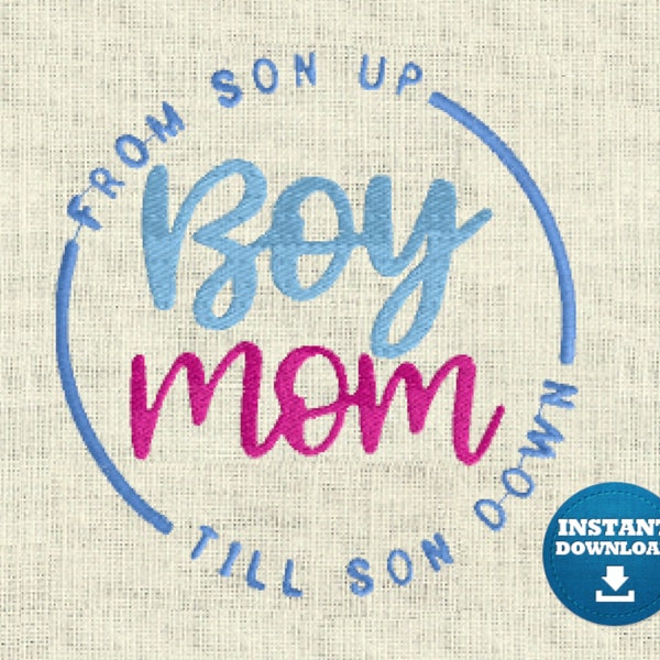 Boy Mama Embroidery File - Etsy