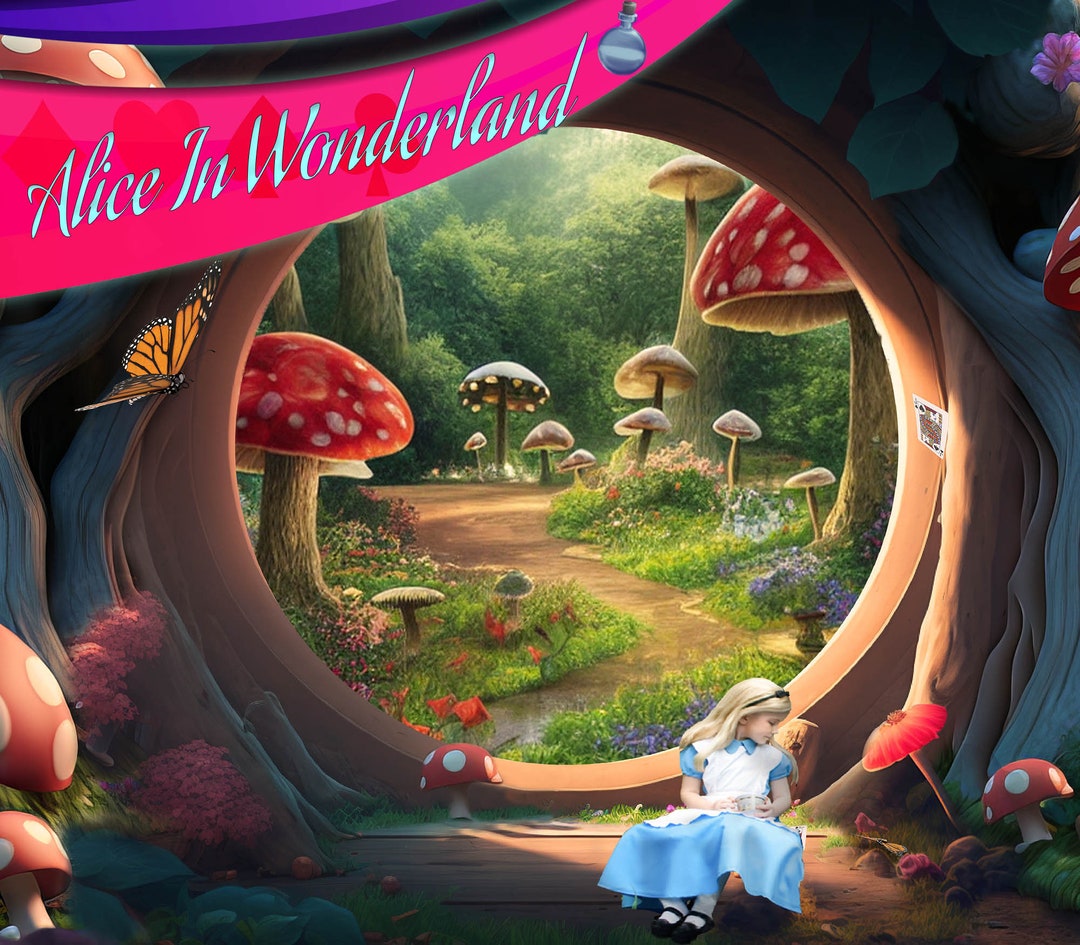 Alice in Wonderland, Alice in Wonderland Backdrop, Alice in Wonderland ...