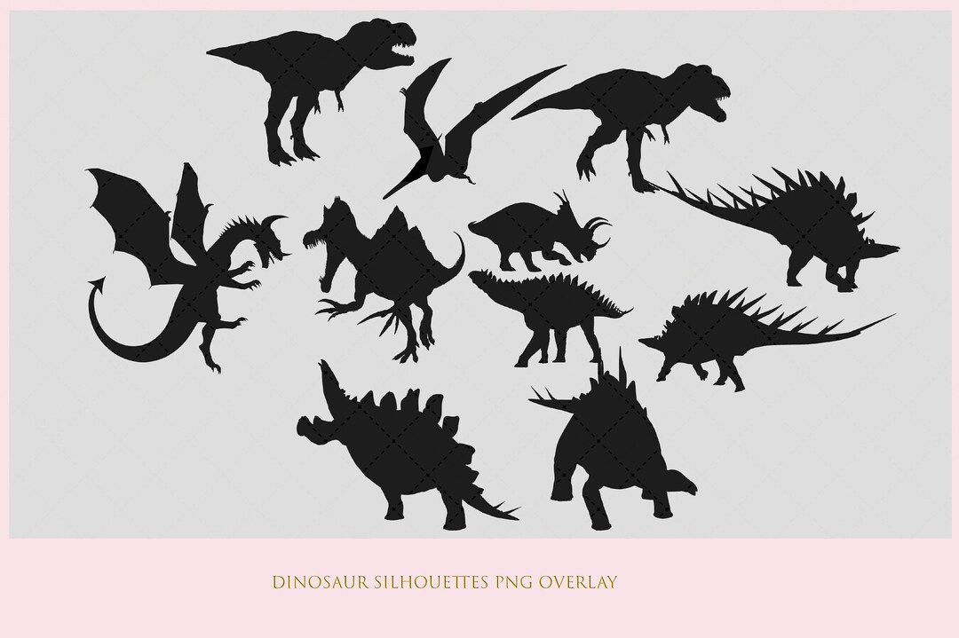 Dinosaur PNG, Dinosaur Overlay, PNG File, Overlay, Photoshop, Silohette ...