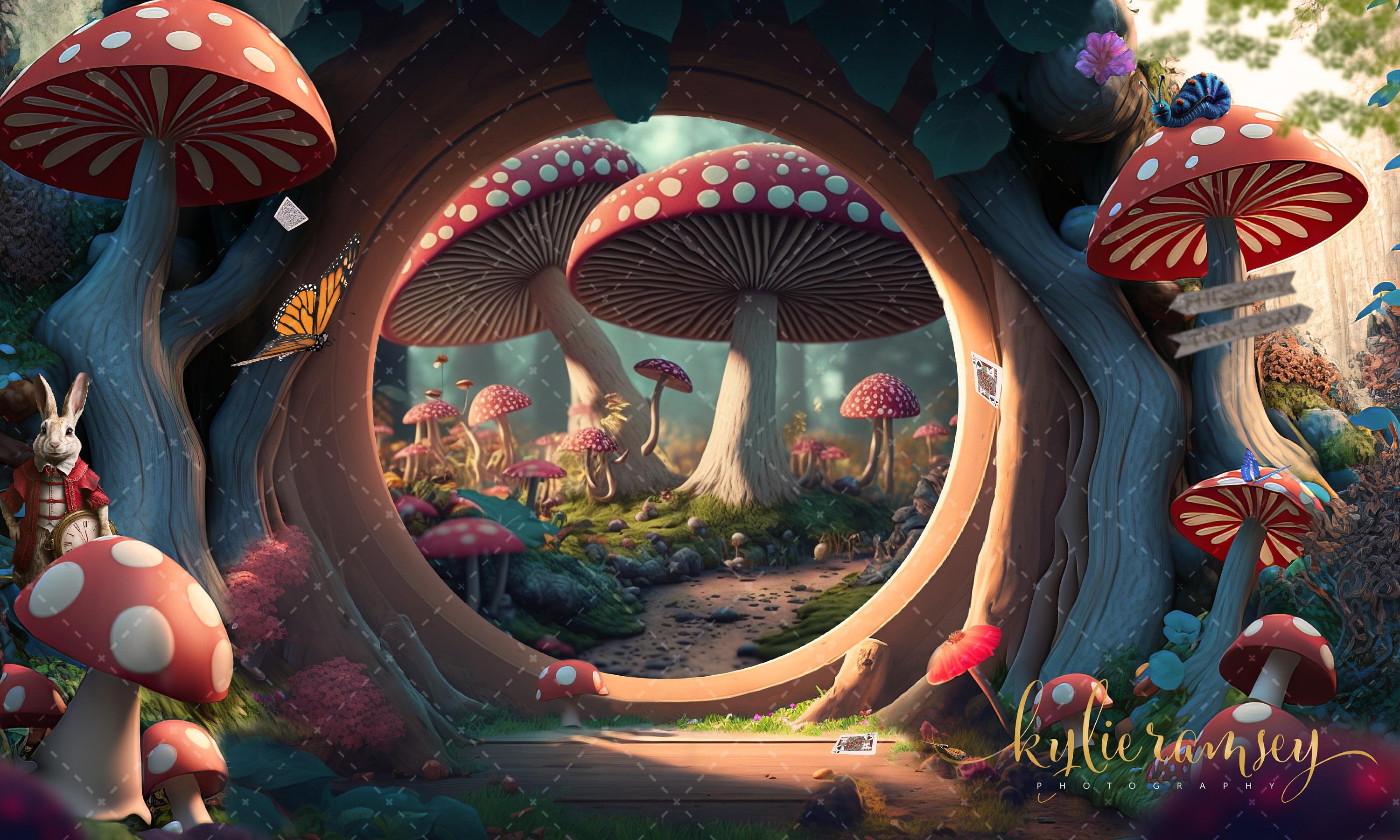 Alice in Wonderland, Alice in Wonderland Backdrop, Alice in Wonderland ...