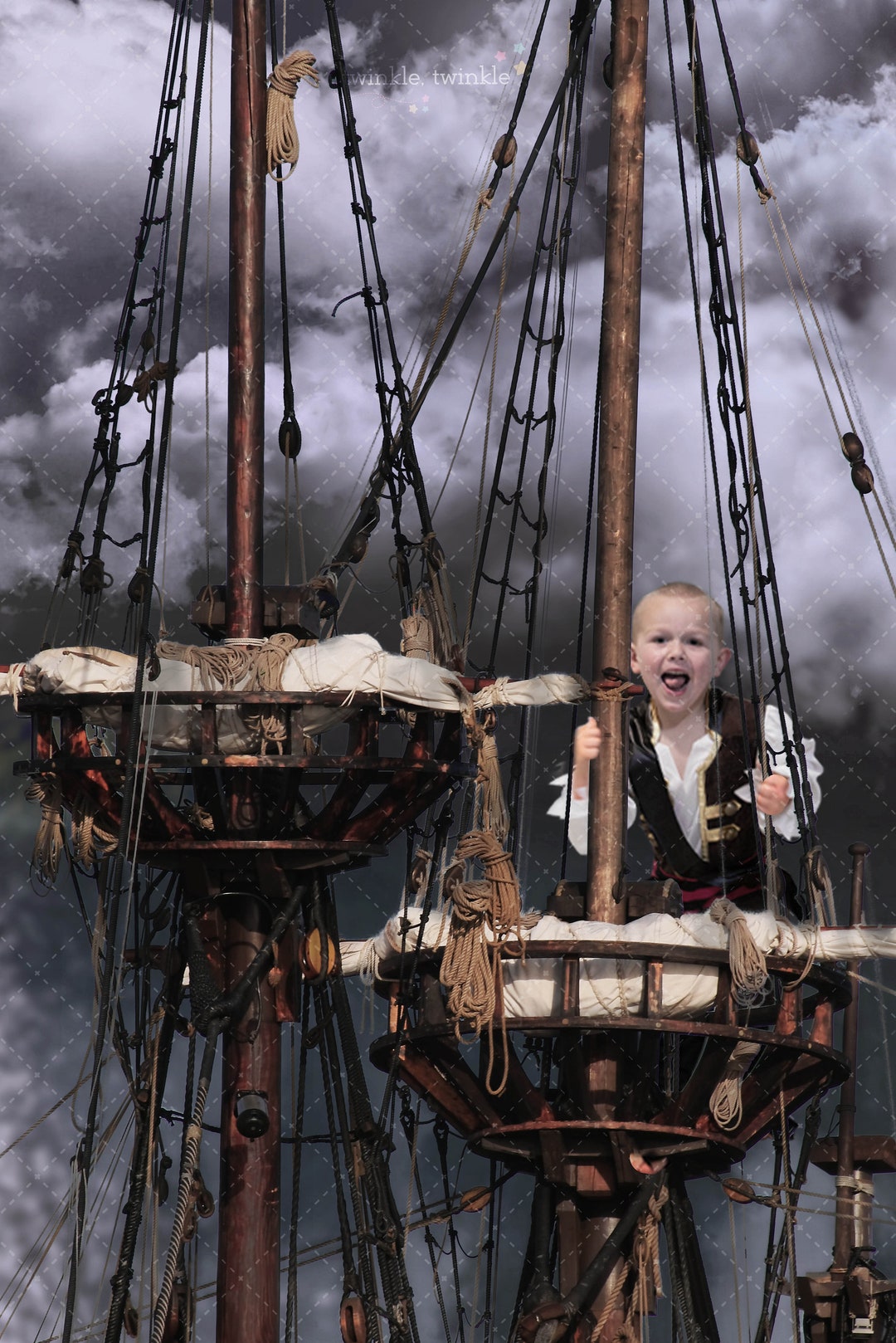 Peter Pan Backdrop, Peter Pan Overlay, Pirate Backdrop, Digital ...