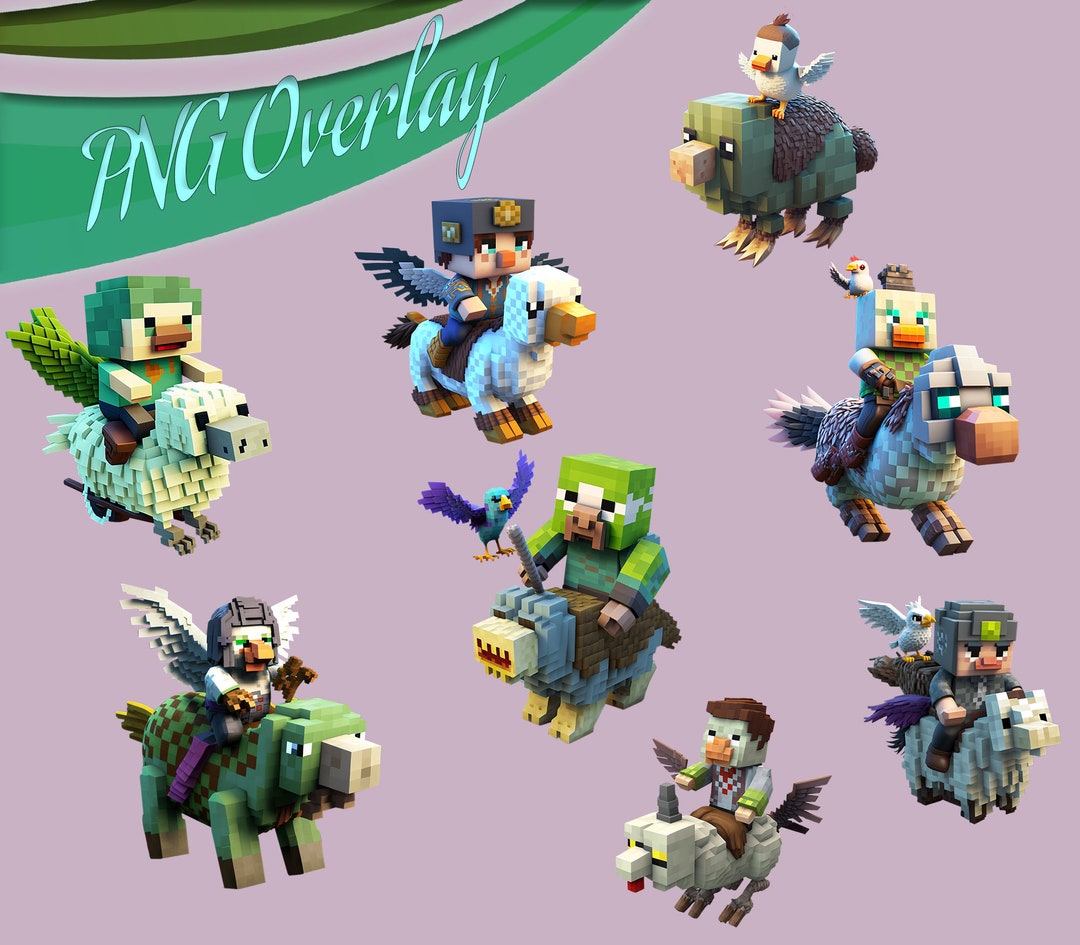 Minecraft PNG Minecraft Overlay Photoshop Composite DIY - Etsy