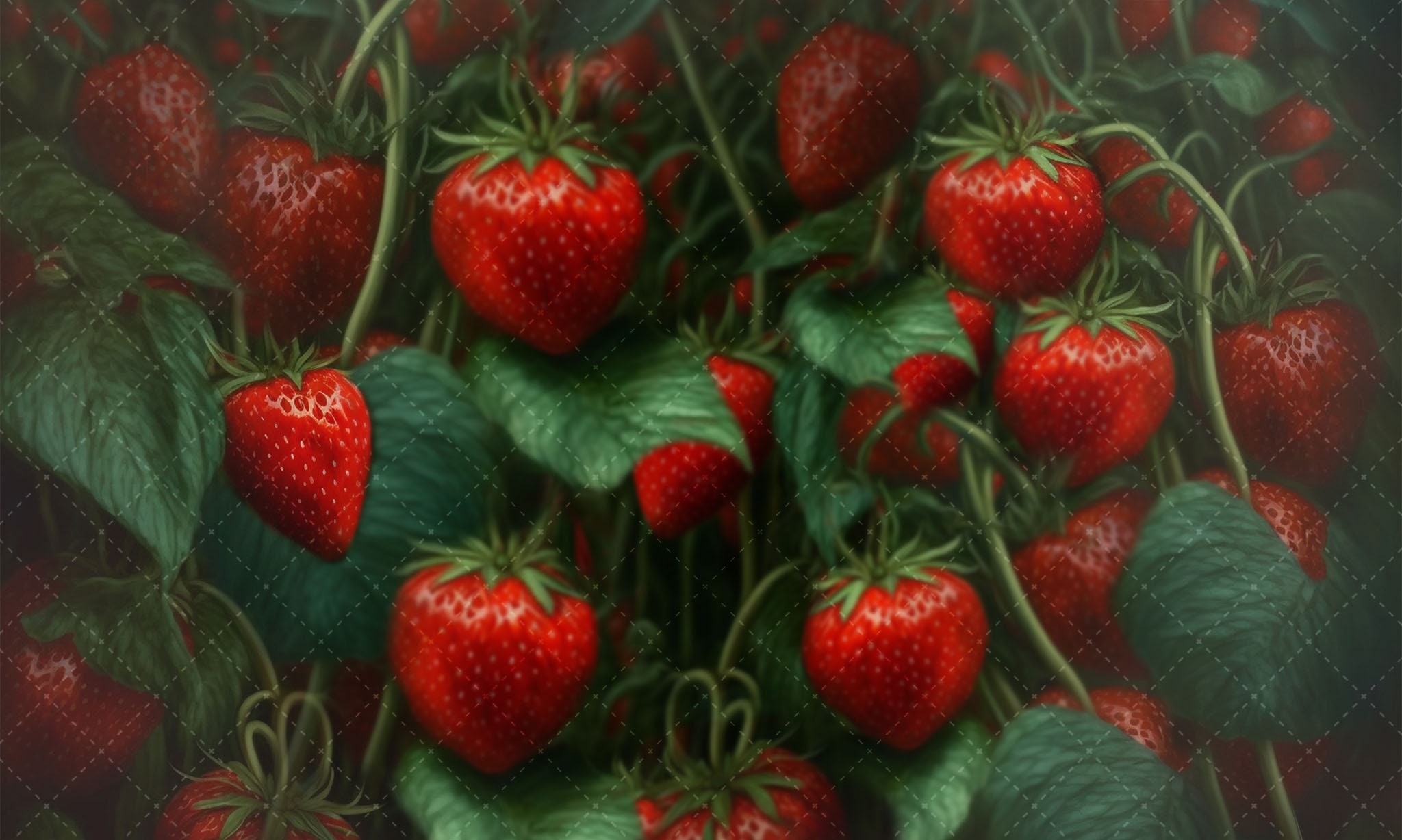 Strawberry Backdrop, Strawberry Overlay, Strawberry Digital Image ...