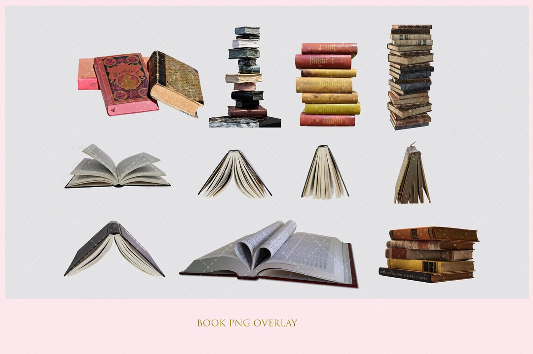 Stock, Digital Image, Book Overlay, Book PNG, Book Digital, PNG ...