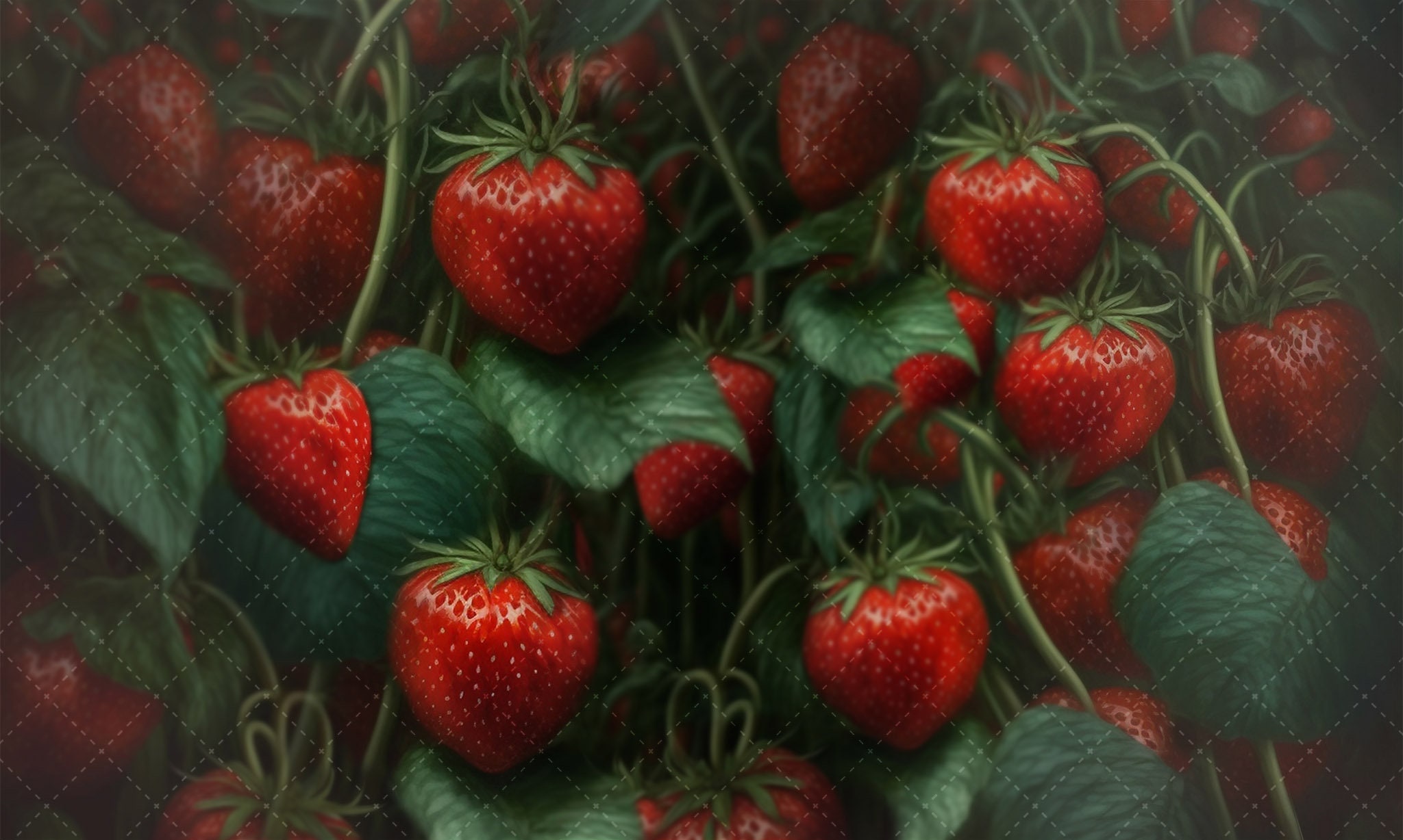 Strawberry Backdrop, Strawberry Overlay, Strawberry Digital Image ...