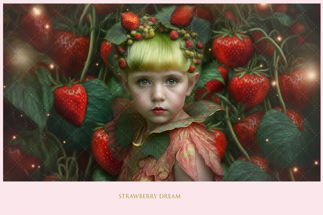 Strawberry Backdrop, Strawberry Overlay, Strawberry Digital Image ...