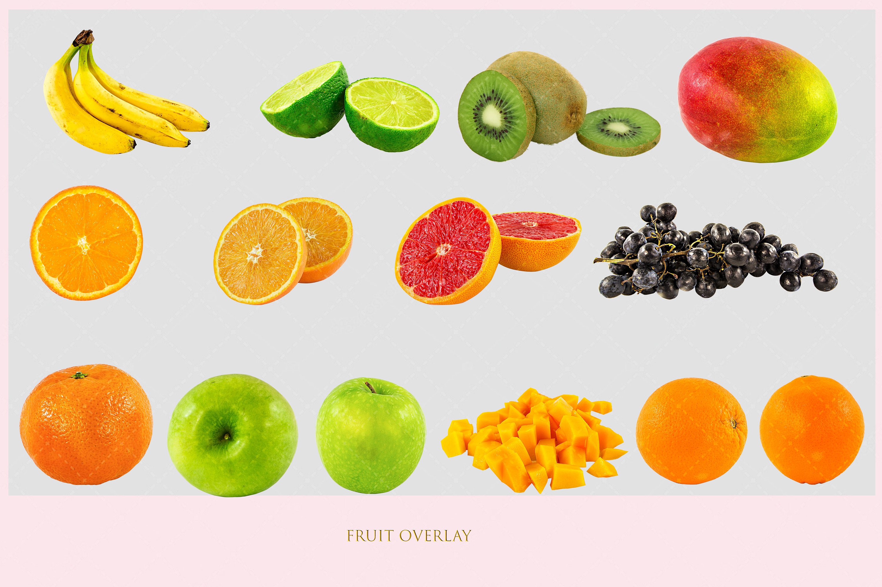Fruit Overlay, Fruit Png, PNG File, Stock, MEANT2B, Banana, Apple ...