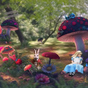 Alice in Wonderland, Alice in Wonderland Backdrop, Alice in Wonderland ...