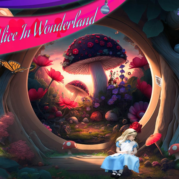 Alice in Wonderland Overlays - Etsy