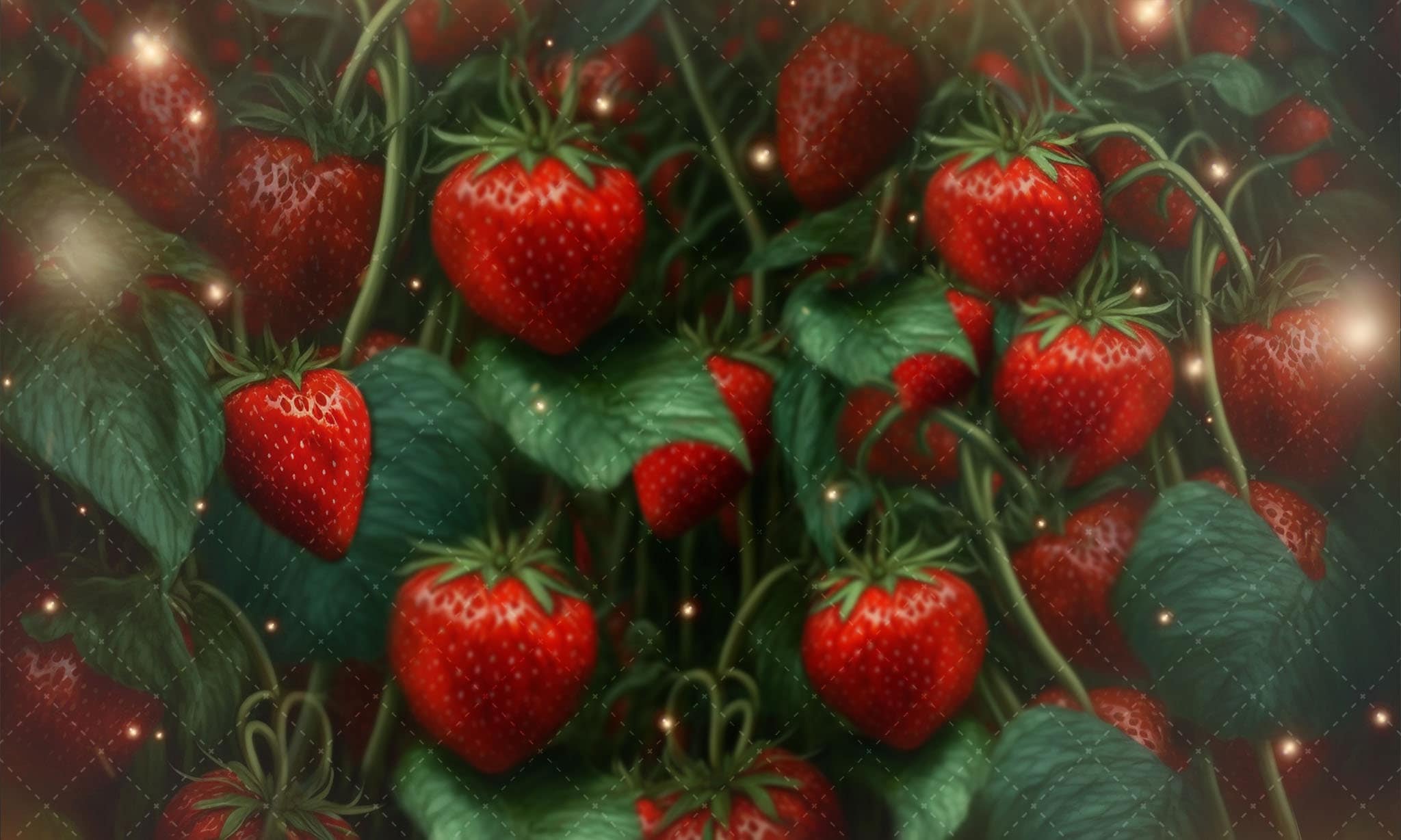 Strawberry Backdrop, Strawberry Overlay, Strawberry Digital Image ...