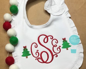 First Christmas Personalized Baby Bib, Baby Gifts, Custom Gifts for ...