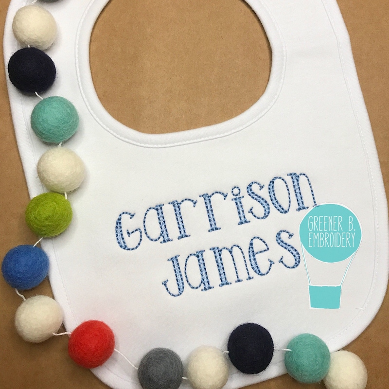 Bib Embroidery - Etsy