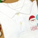 Boy Christmas Santa Polo Shirt / Monogrammed Boy Polo Shirt / Christmas ...