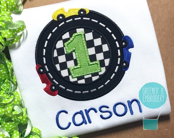 Applique Race Car - Etsy